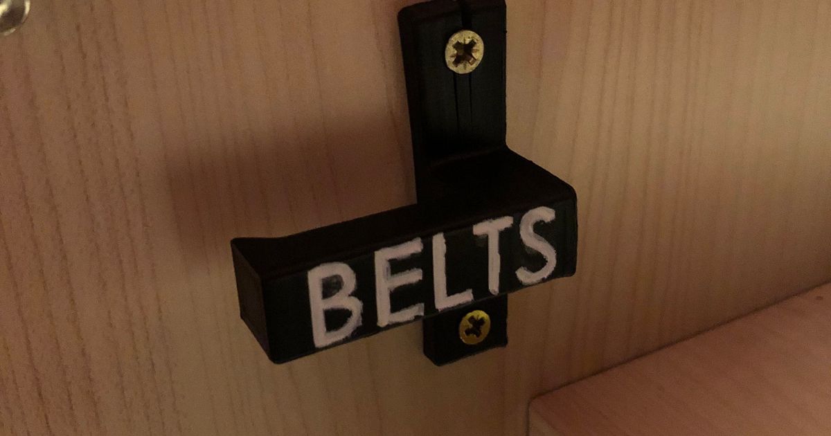 Belt Bracket for Wardrobe by Logate | Download free STL model ...