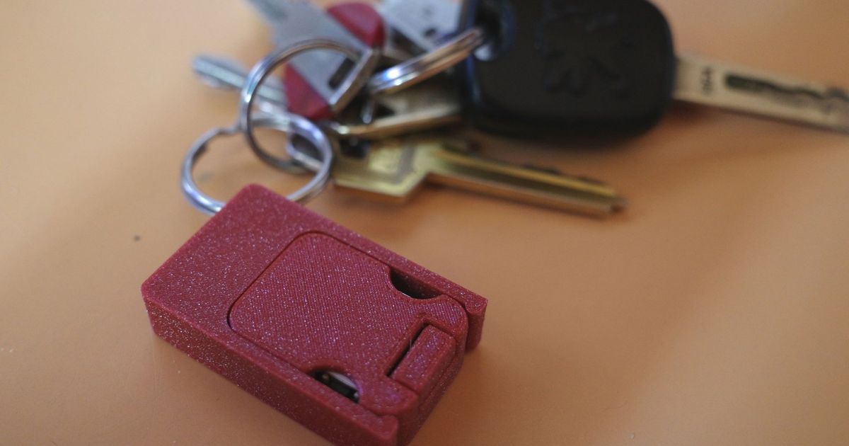 A Microcontroller Keychain With Freecad File By Manelto Download Free Stl Model 