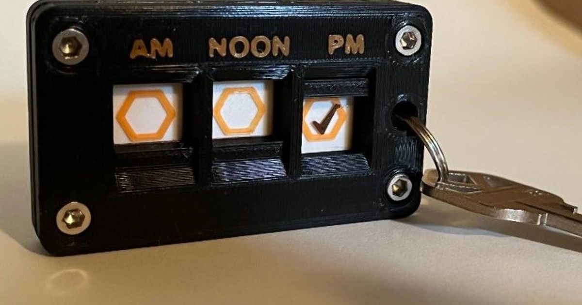 KEYCHAIN PILL CHECKER by Andi @ LFG Design | Download free STL model ...