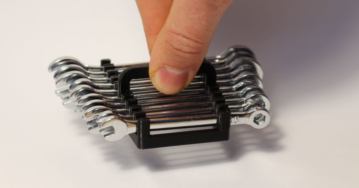 Small Wrench Organizer 10 Piece by Markus | Download free STL model ...