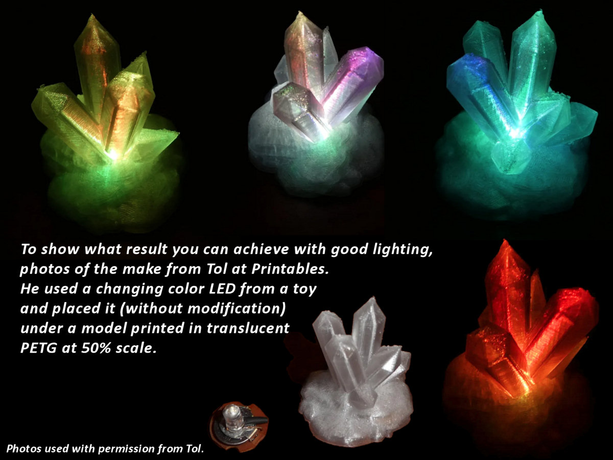 Led Light (Crystal on Rock) - USB powered by Wim V | Download free STL ...