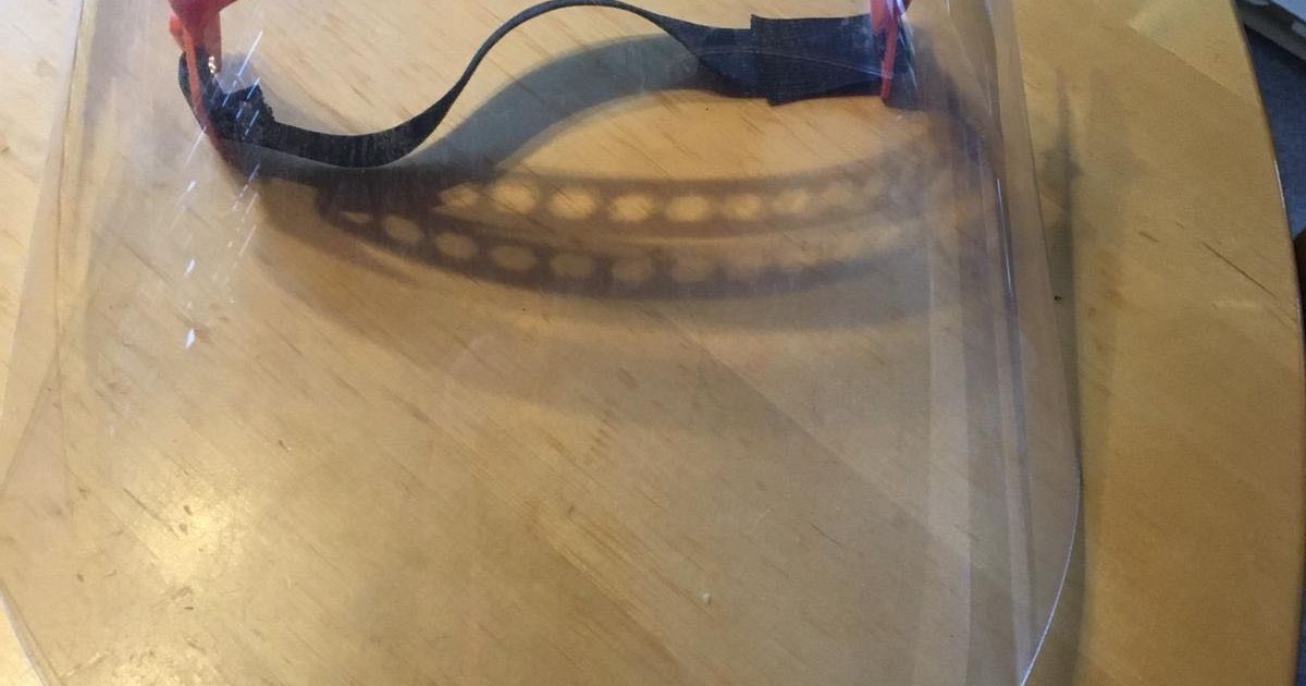 Face shield visor wide by EchoTech | Download free STL model ...