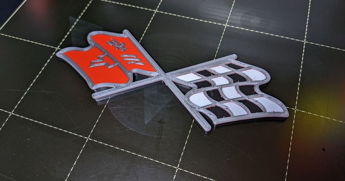 Corvette C3 Emblem - Multicolor by EG3Dprinting | Download free STL ...