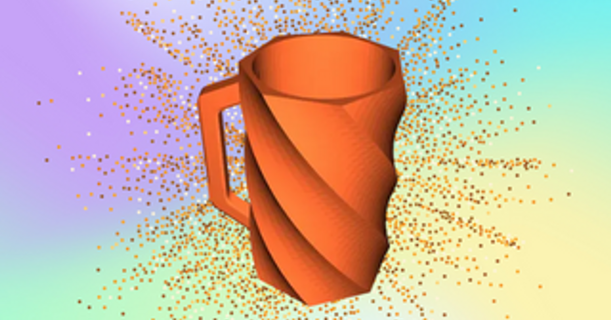 Hexagonal Cup with Handle (Purple) by s12162392 | Download free STL ...