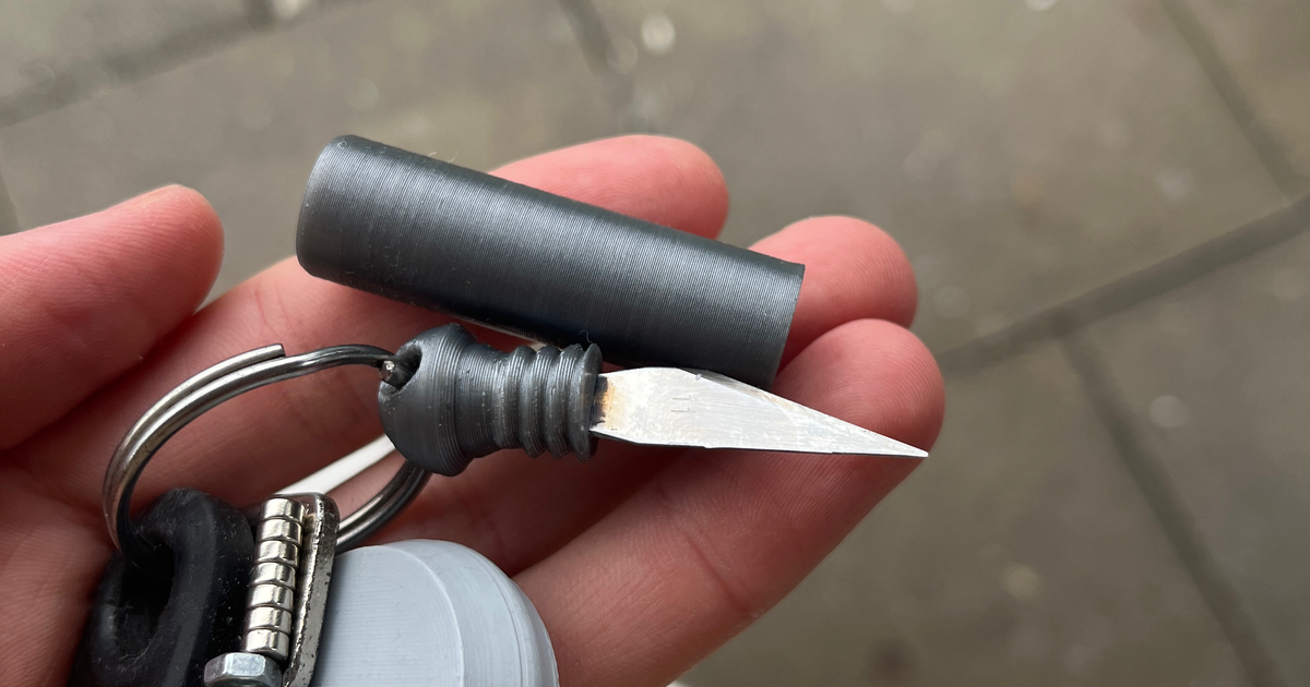 Exacto Knife Keychain Remixed by ThisIs3DPrinted MakerWorld: Download ...
