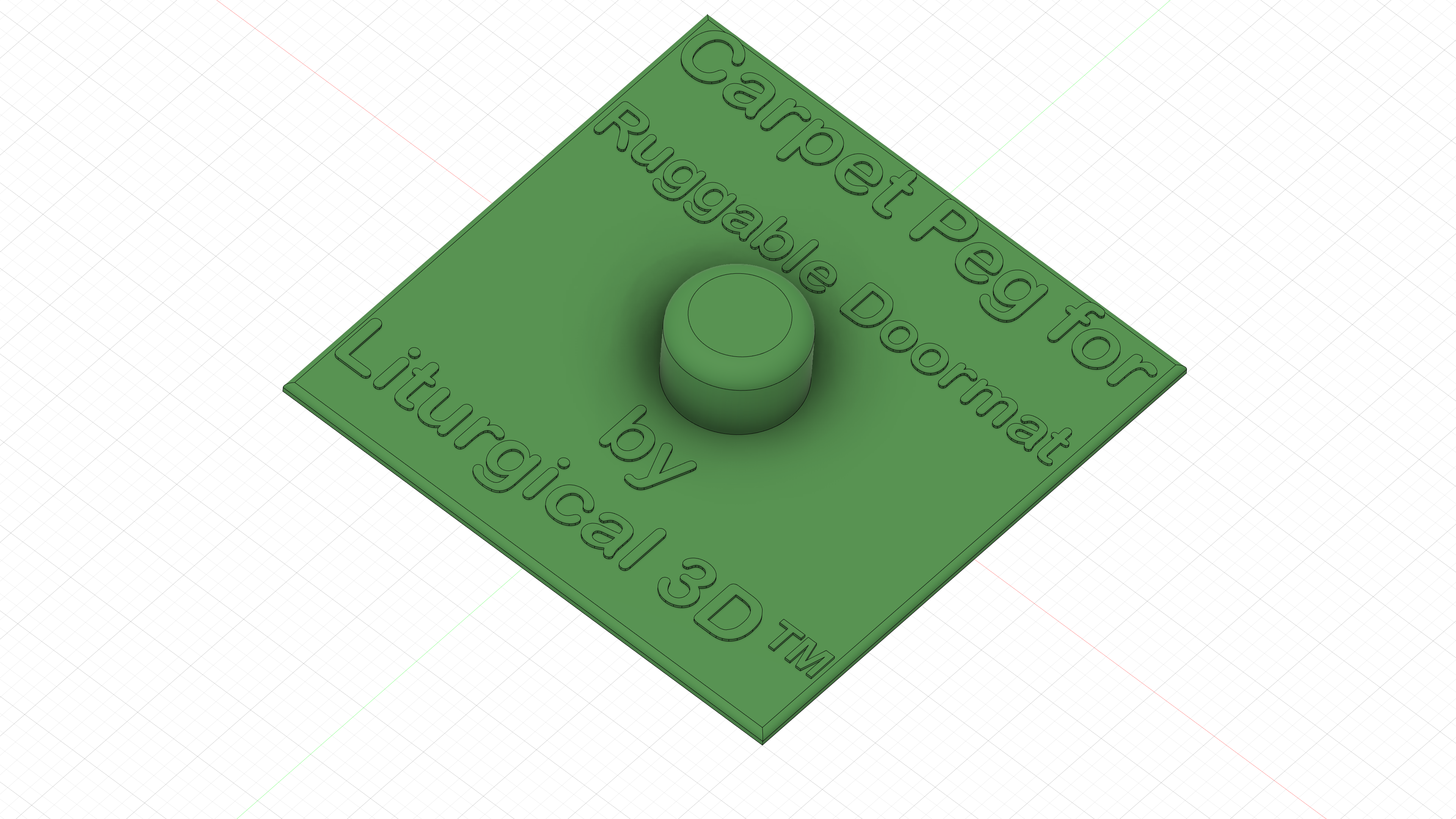 Carpet Peg - Fits Ruggable Rubber Mat (for tile) by Liturgical 3D ...