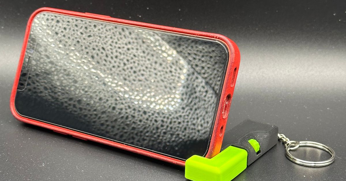 Adjustable Phone Stand Keychain by Clint's Prints 3D | Download free ...