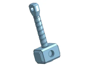 Mjolnir Magnetic Keychain by chrisseebee | Download free STL model ...