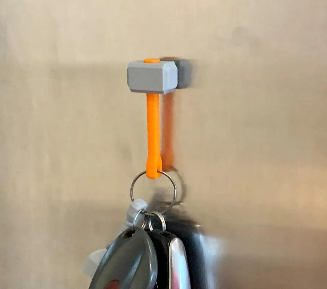 Mjolnir Magnetic Keychain by chrisseebee | Download free STL model ...
