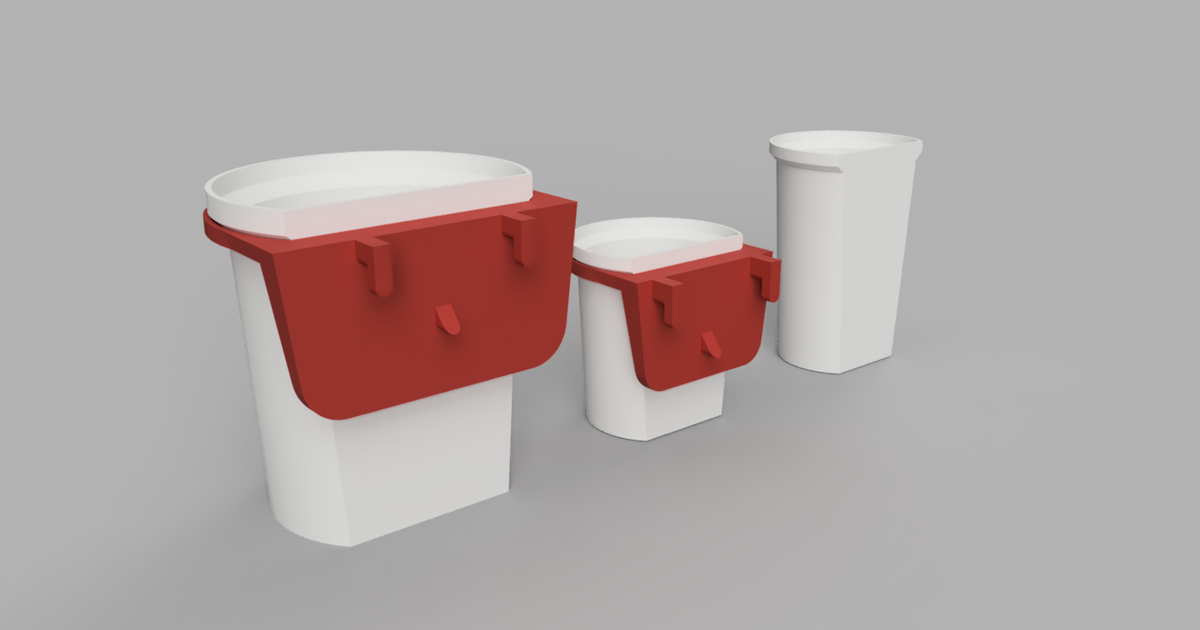 Removable Storage cups for Skadis Pegboard by Bob | Download free STL ...