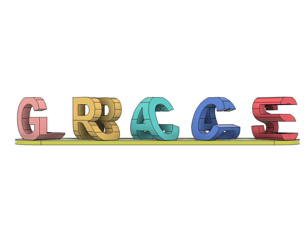 Stereo Font / Double Alphabet by cewo | Download free STL model ...