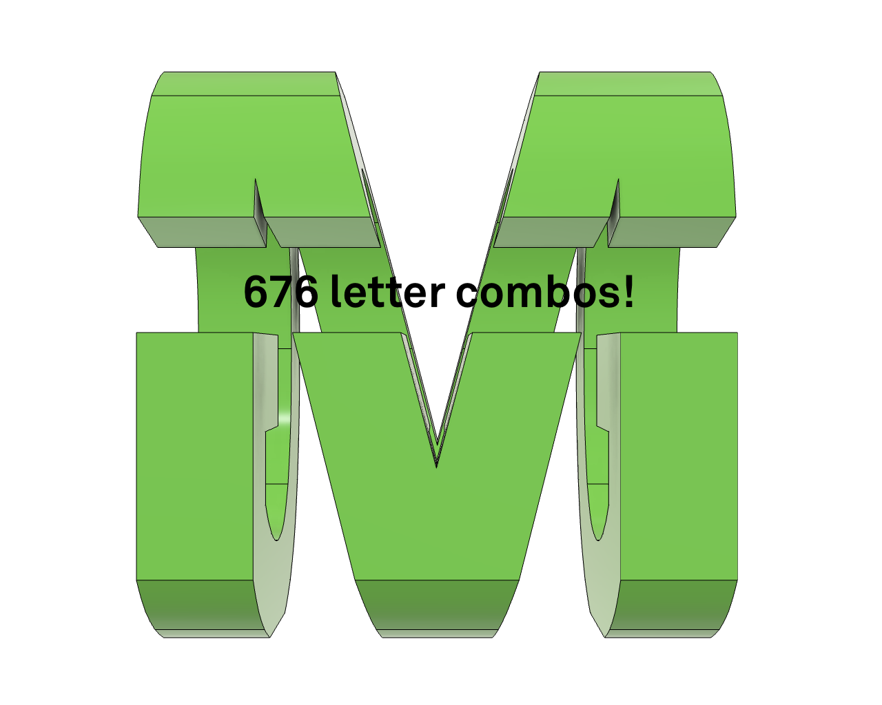 Stereo Font / Double Alphabet by cewo | Download free STL model ...