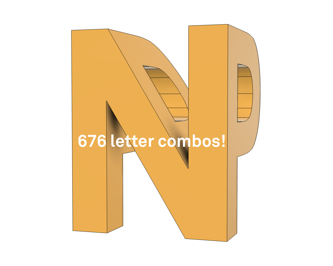 Stereo Font / Double Alphabet by cewo | Download free STL model ...