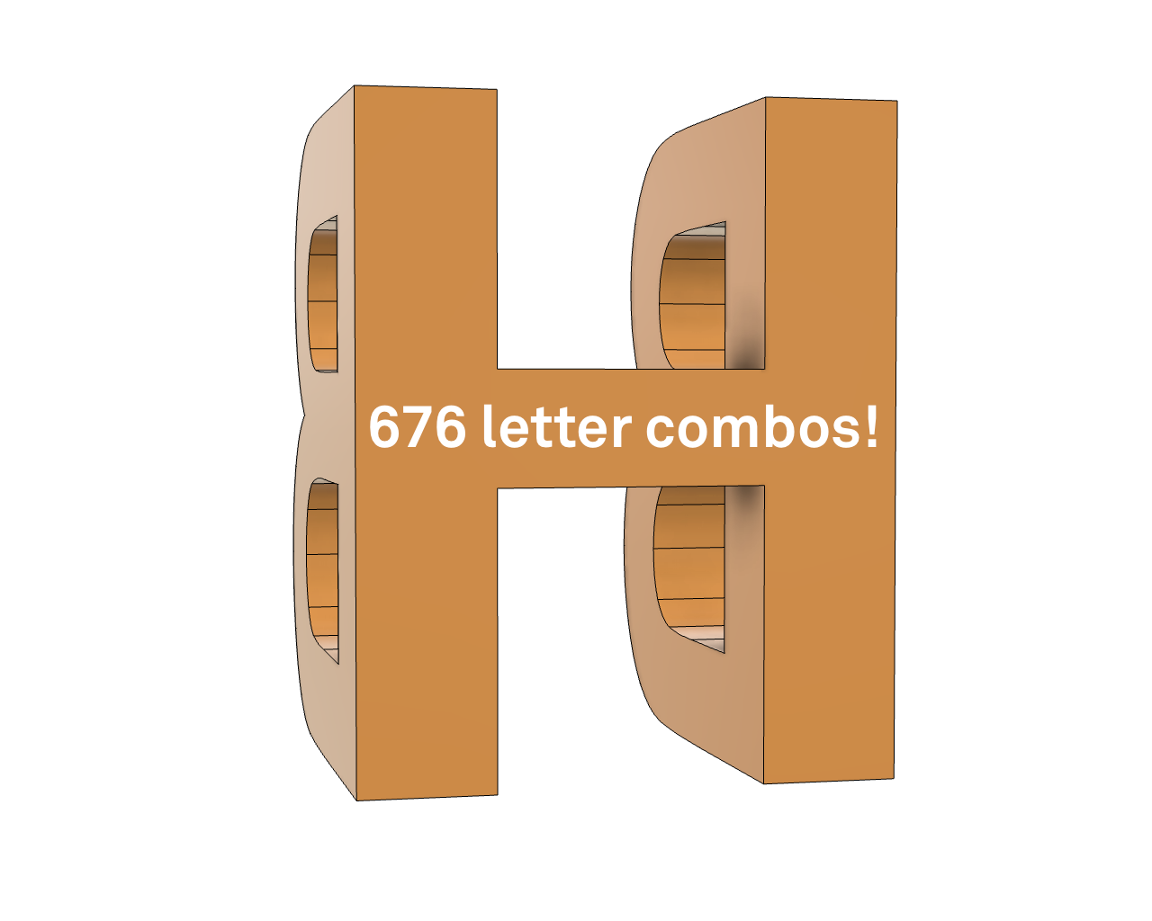 Stereo Font / Double Alphabet by cewo | Download free STL model ...