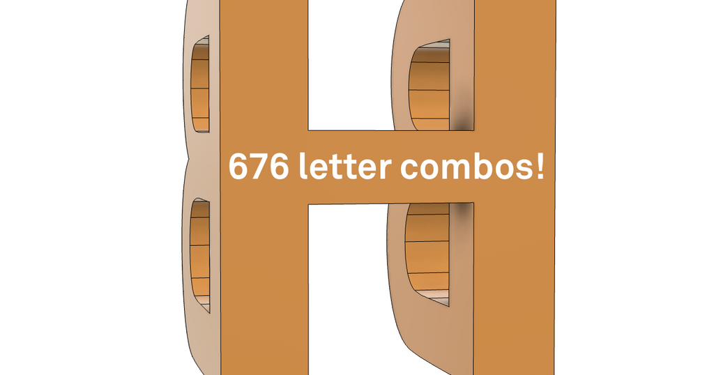 Stereo Font / Double Alphabet by cewo | Download free STL model ...