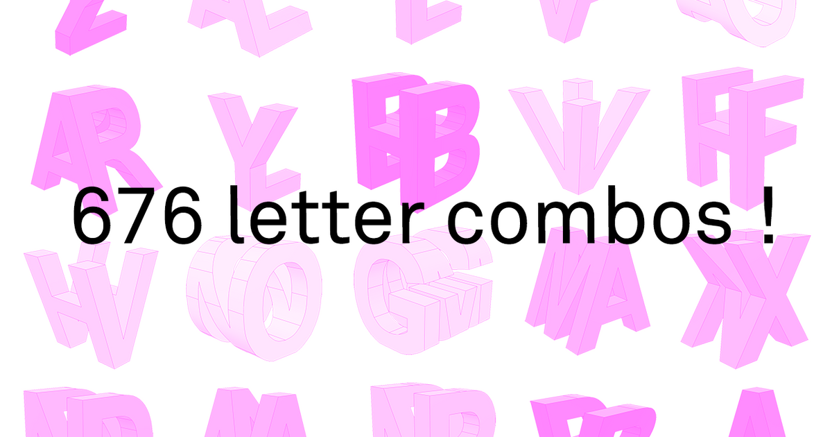 Stereo Font / Double Alphabet by cewo | Download free STL model ...