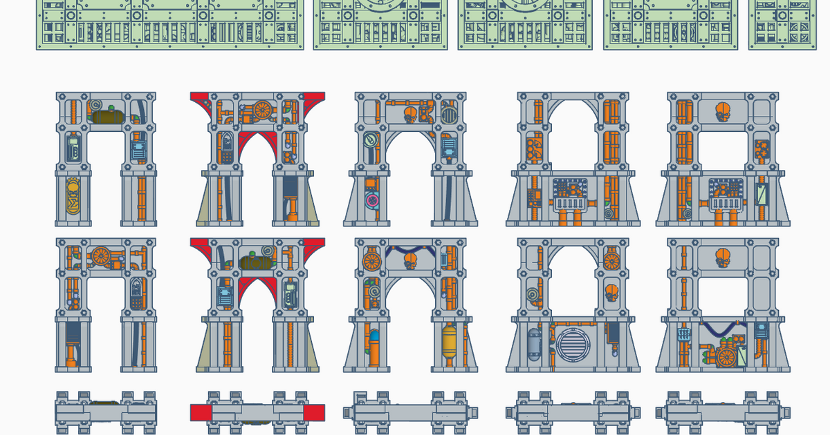 SM half height walkway support pillars (61mm) by SevenUnited | Download ...