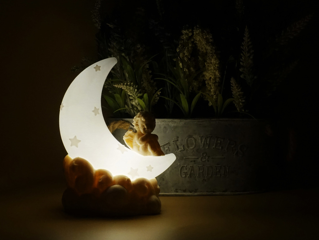 Moon Angel Lamp by Toolmoon | Download free STL model | Printables.com