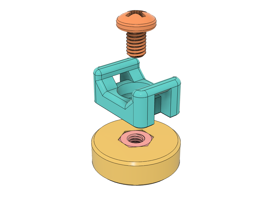 Cable tie magnet combo clip by cewo | Download free STL model ...