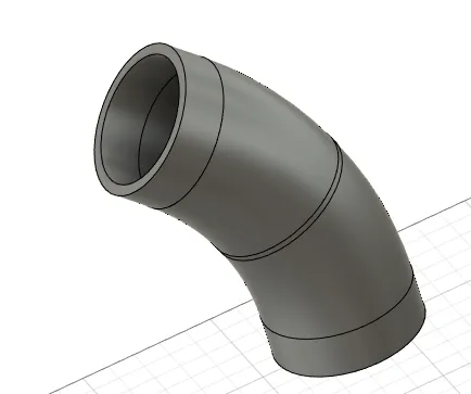 Vac 1 2"PVC elbow 45deg by InqEnzo | Download free STL model ...