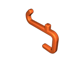 A Simple Peg Board Hook with Alignment Bump by JC Custom Designs | Download free STL model ...