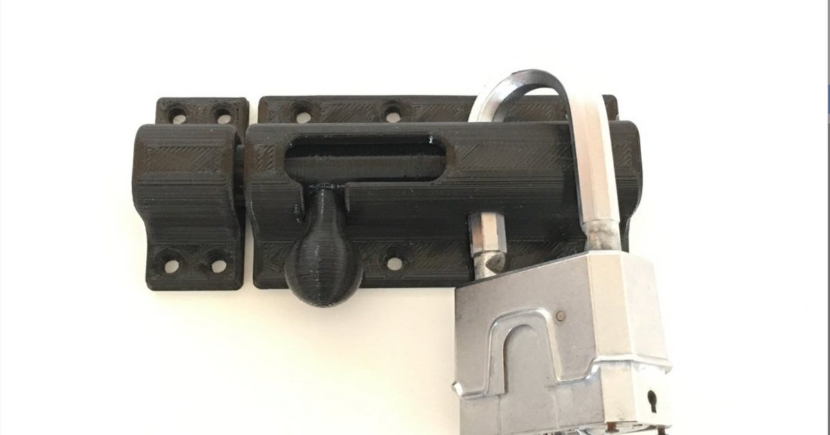 Lockable gate bolt by Jerry Lee | Download free STL model | Printables.com