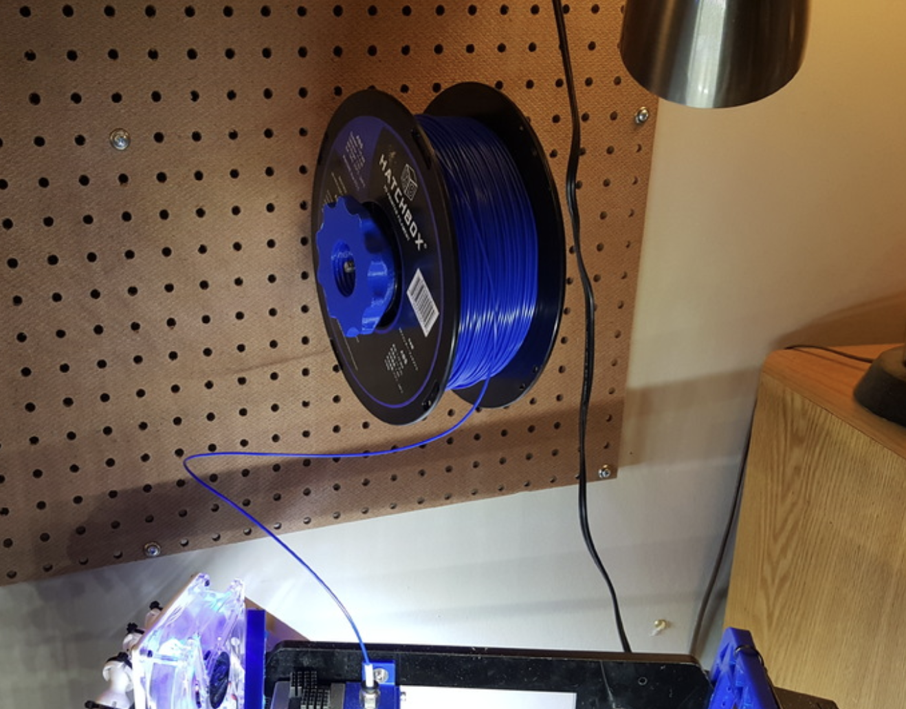 Pegboard Mounted Spool Holder w/bearings by Joe Mike Terranella ...