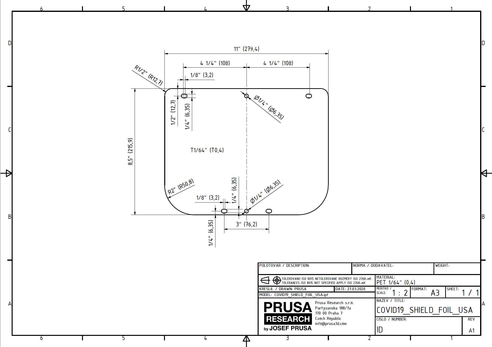 Prusa Face Shield - US version by Prusa Research | Download free STL ...