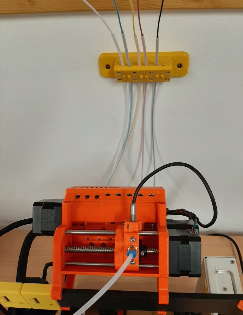 Prusa MMU2 tube holder for filament by martin_pihrt | Download free STL ...