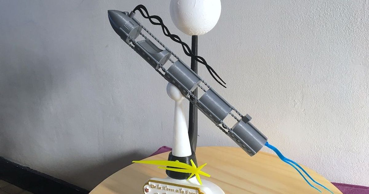 de la terre a la lune - jules verne by mactiti | Download free STL ...