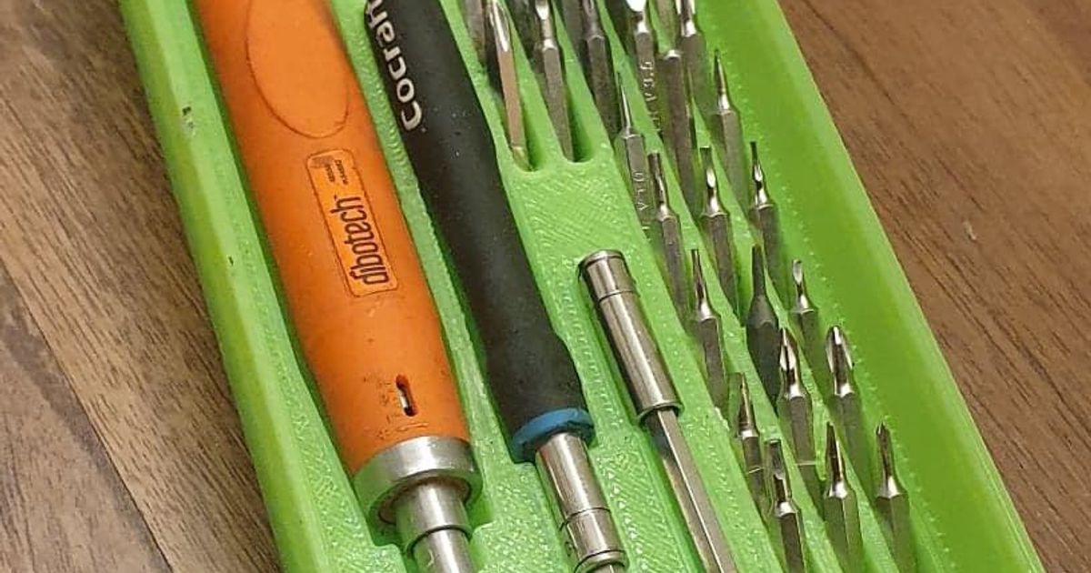 gridfinity bin for Kjell & co mini screw driver and bits by Simon ...