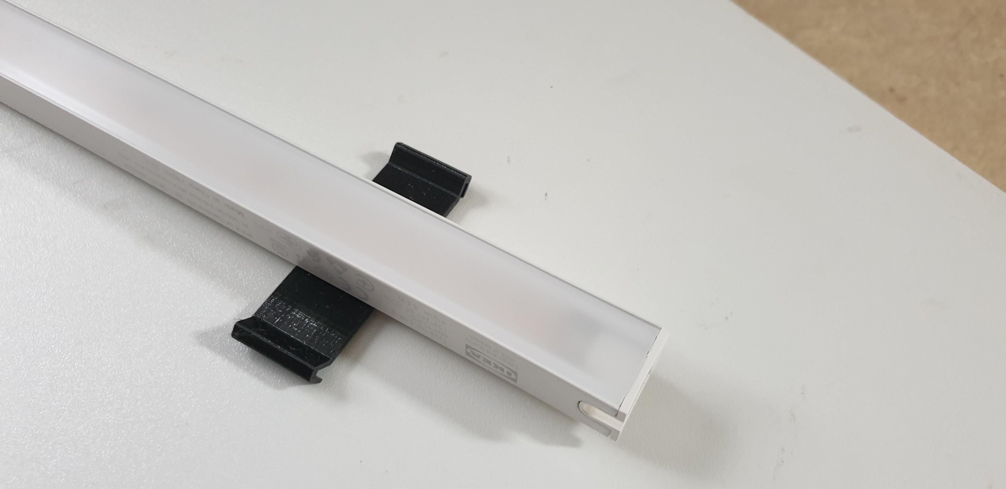 ledstrip clips to mount ledstrip MITTLED in Ikea BROR cabinet post by ...