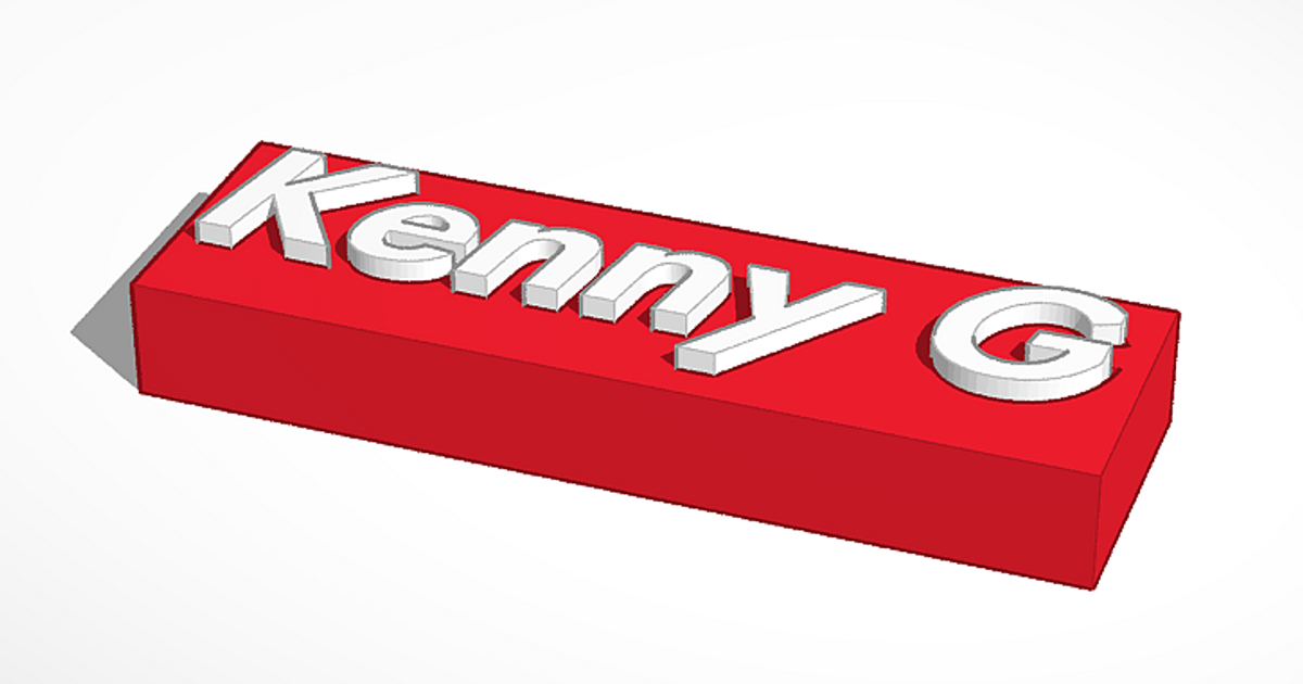 Kenny G Supreme Sticker Model by NTGDeveloper | Download free STL model | Printables.com