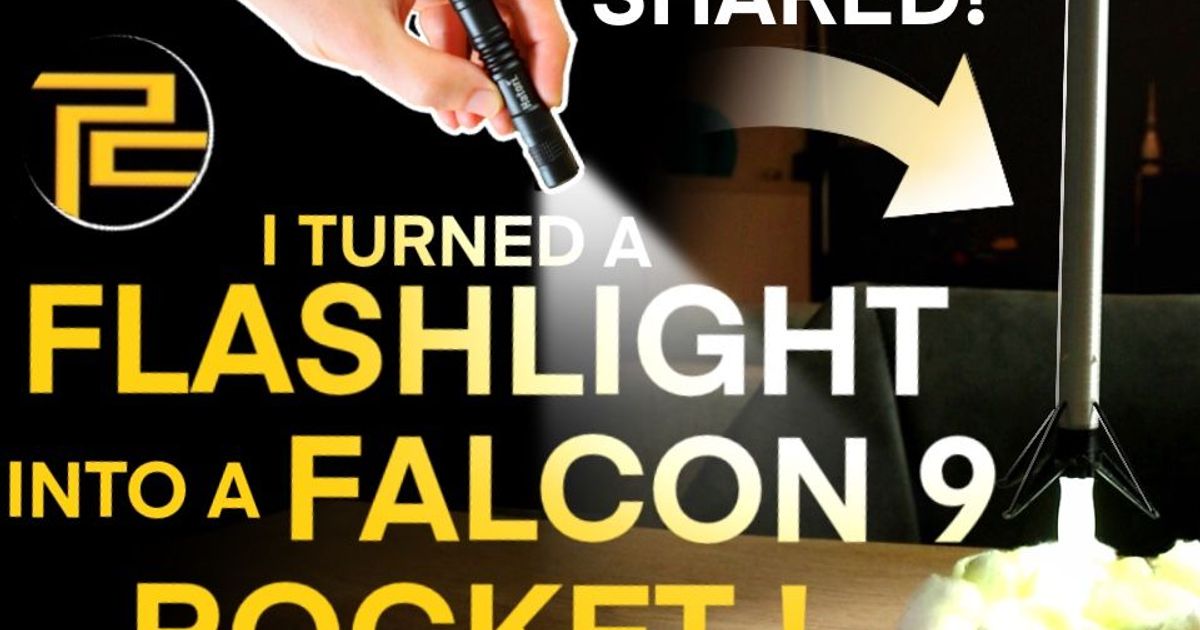 Falcon 9 Rocket with internal flashlight por PrintChallenge | Descargar ...