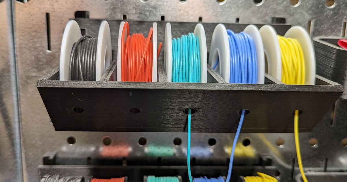Pegboard mounted wire spool holder for Striveday™ 20 AWG wire kit. by ...