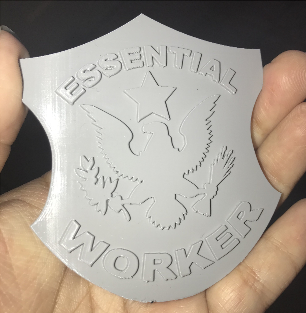 Essential Worker Badge by Zuul47 | Download free STL model | Printables.com