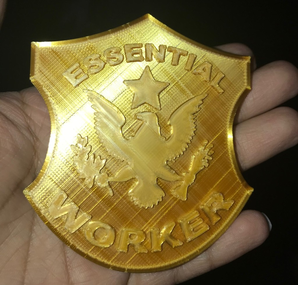 Essential Worker Badge by Zuul47 | Download free STL model | Printables.com