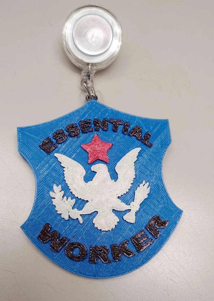 Essential Worker Badge by Zuul47 | Download free STL model | Printables.com
