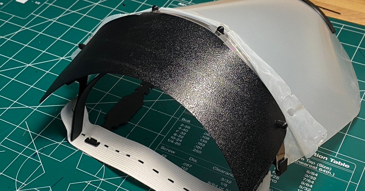 Face shield - full coverage - 35min print time - comfortable - US/A4 by ...