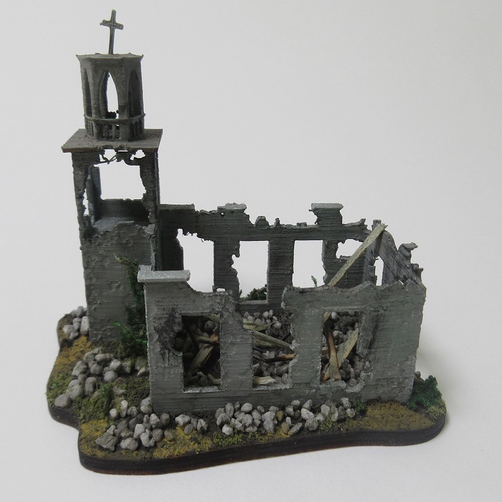Ruined Church 28mm scale by Jerrycon | Download free STL model ...