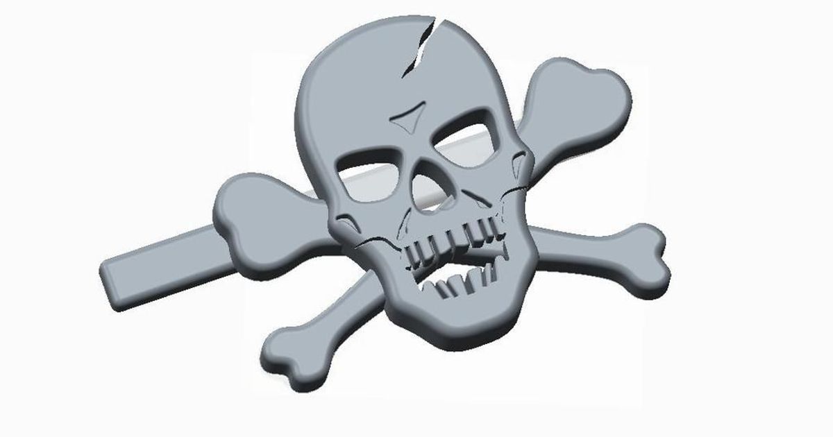 Skull And Cross Bones Tieclip By Jerrycon Download Free Stl Model