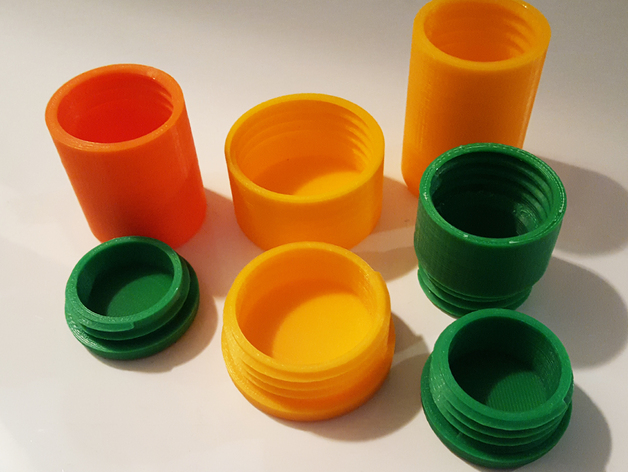 Outside Threaded Utility Survival Capsule / Container / Tube by ...