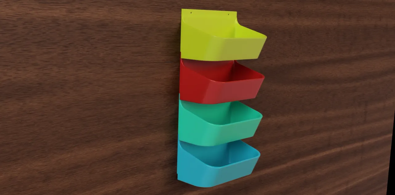 Storage Wall container / box - stackable by Kopytko | Download free STL ...