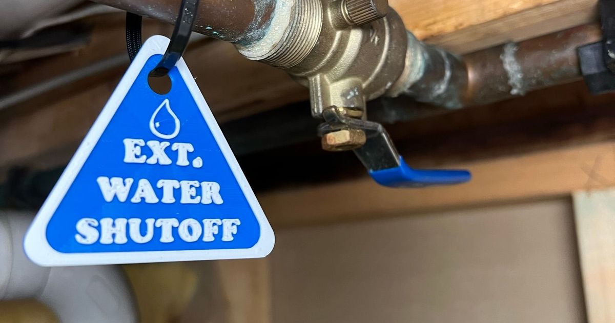 Water Shutoff Valve Identifier Tags by XYZBenchy | Download free STL ...