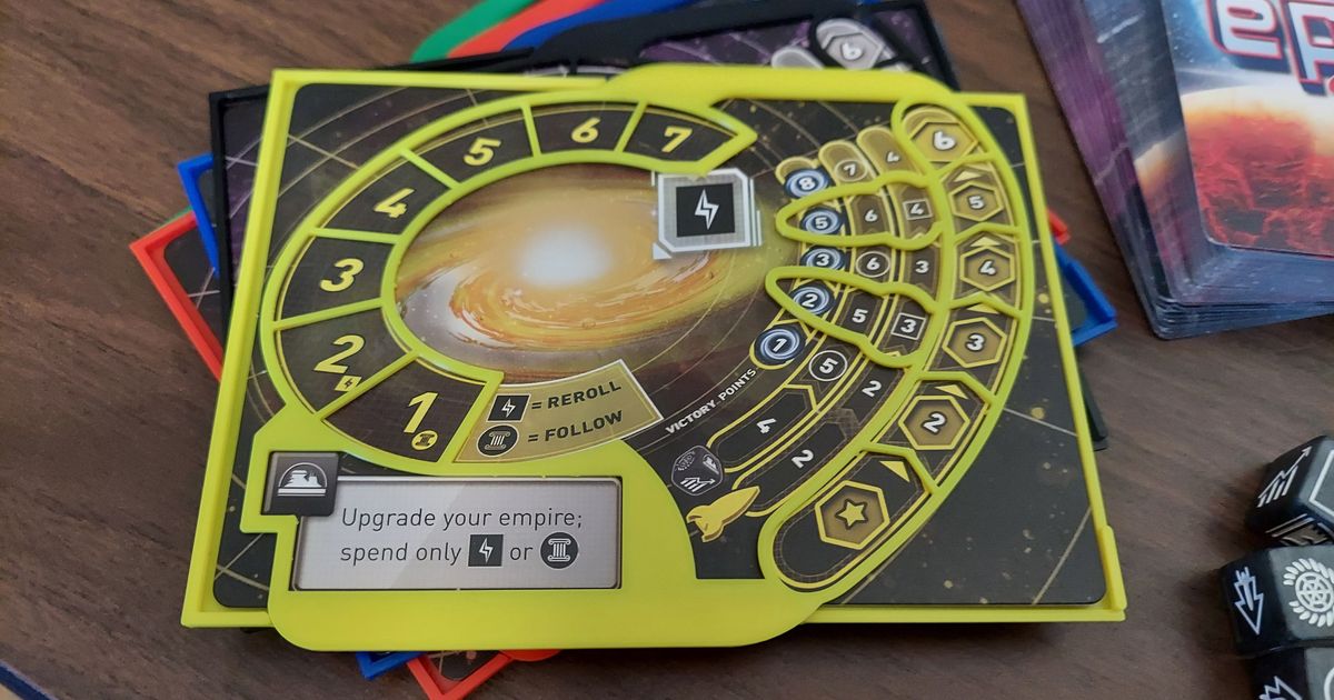 Tiny Epic Galaxies board game player mat overlay - Thinner by ...