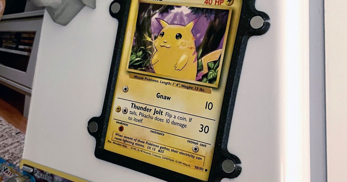 Card Holder Display - fridge magnet by Hekeke | Download free STL model ...