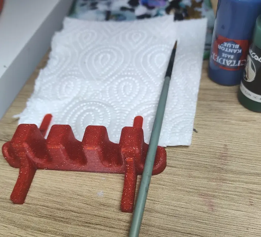 Paint brush holder - flat by robscott | Download free STL model ...