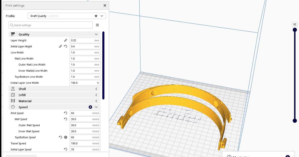 Prusa Protective Face Shield - RC3 remix 37min. added divots , print ...