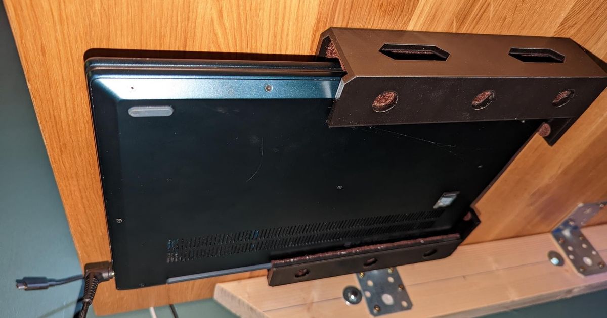 Laptop under desk mount by Morf_Son_of_Wogh | Download free STL model ...