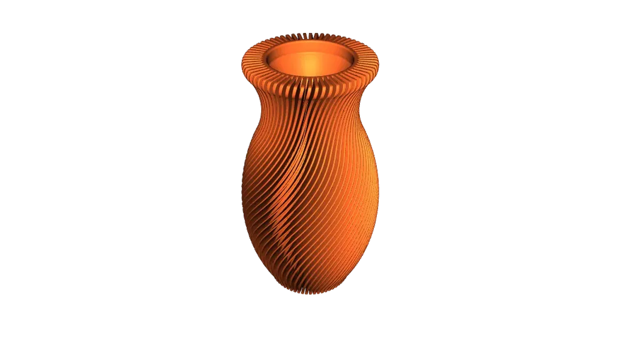 Large Twist Rib Vase by andyroo770 | Download free STL model ...